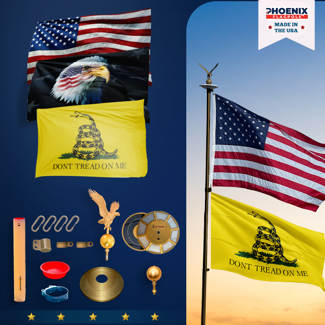 The Golden Era Special Edition Flagpole Kit | Premium All-in-One Set – Atlantic Flagpole