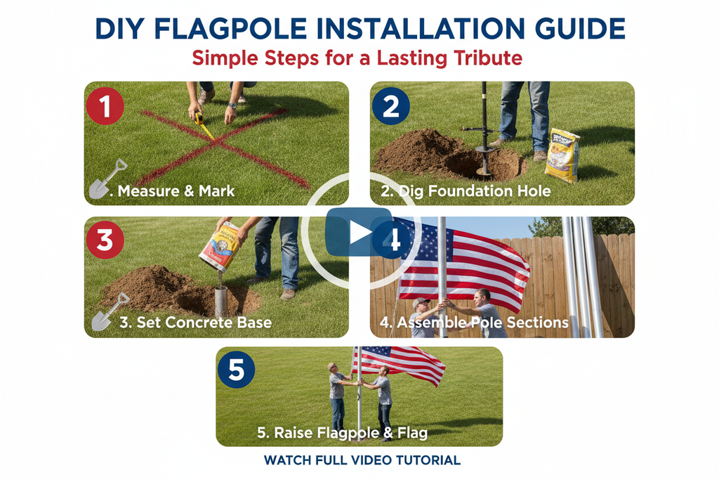 DIY Flagpole Installation: Complete Step-by-Step Guide with Video Tuto – Atlantic Flagpole