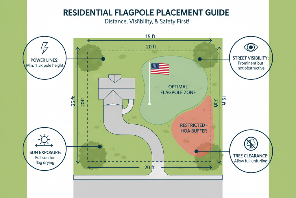 Flagpole Placement Guide: HOA Rules, Property Lines, and Optimal Posit ...