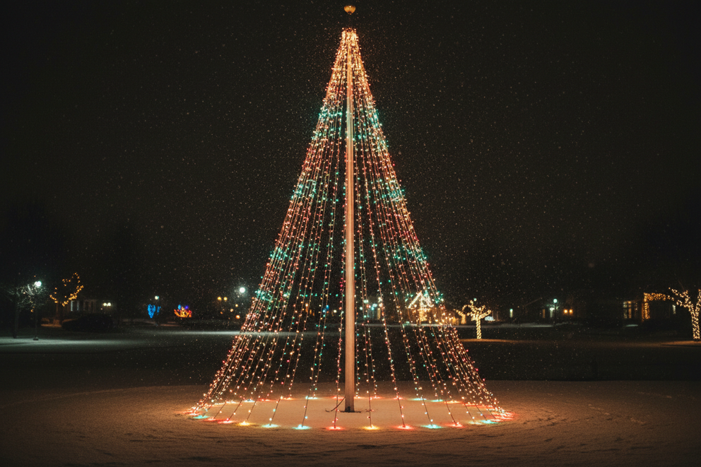 How to Convert a Flagpole into a Christmas Tree Light Display (2025 Ex ...