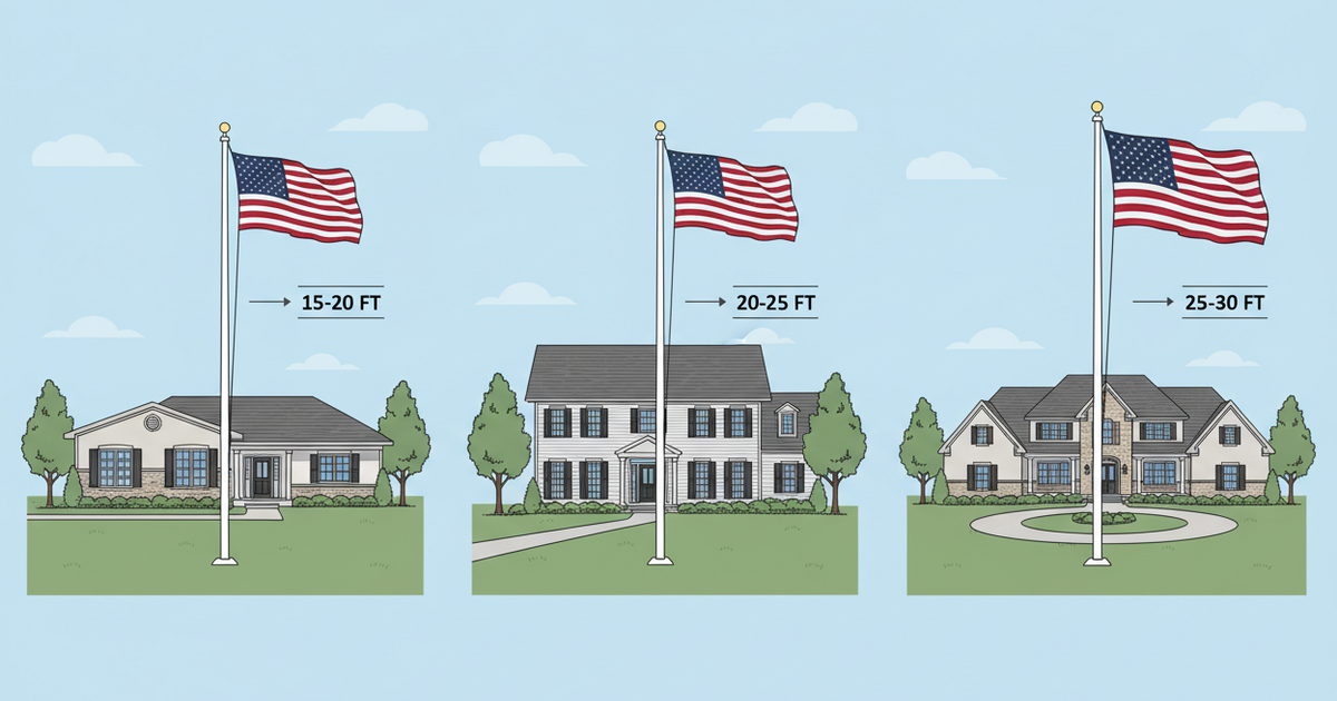 The Complete Flagpole Height Selection Guide: Matching Your Home's Arc ...